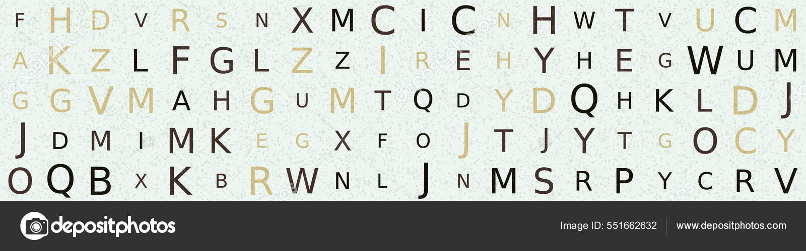 Vector Pattern Uppercase Lowercase English Alphabet Letters Random ...