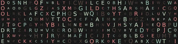 Various Size Letters English Alphabet Random Order Dark Background ...