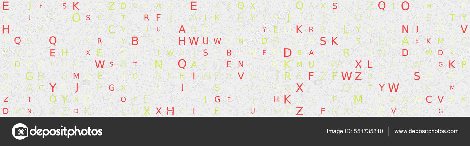 Repeatable Alphabet Letters Random Order Light Background Creative ...