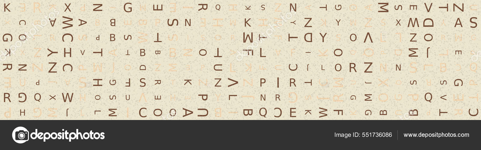 Repeatable Alphabet Letters Random Order Light Background Creative ...