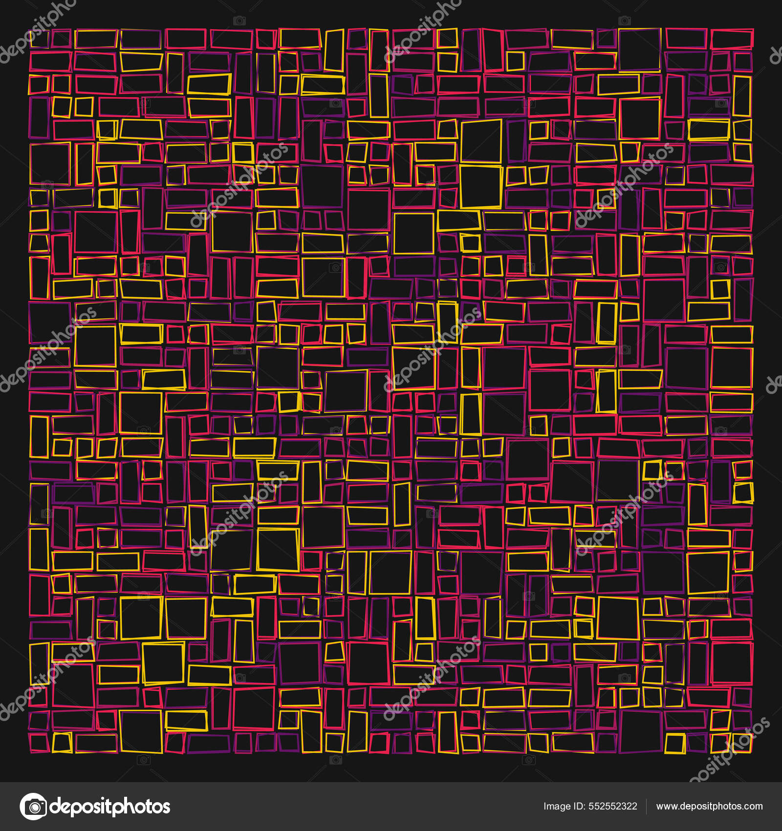 Offset Quads Generative Art Background Art Illustration Stock Vector ...