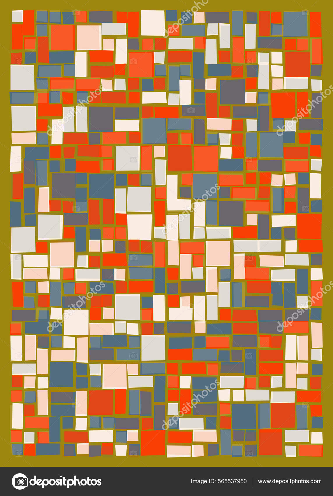 Offset Quads Generative Art Background Art Illustration Stock Vector ...