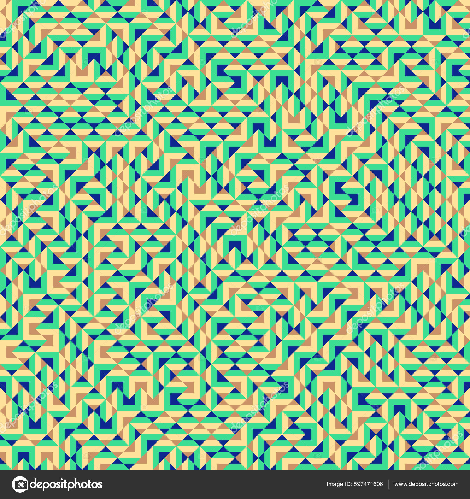 Color Rhombus Tile Tessellation Pattern Illustration Stock Vector Image ...