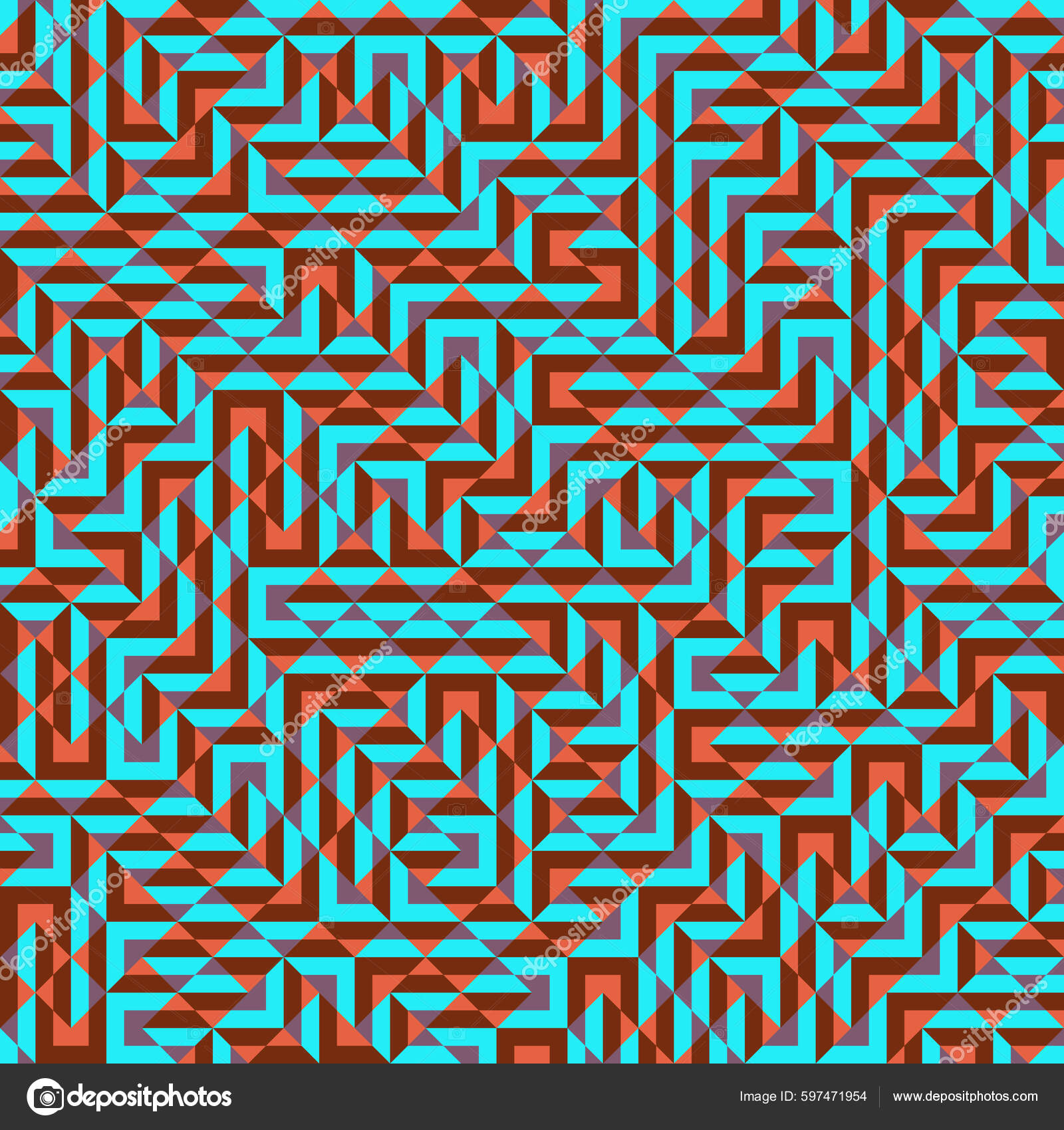 Color Rhombus Tile Tessellation Pattern Illustration Stock Vector Image ...