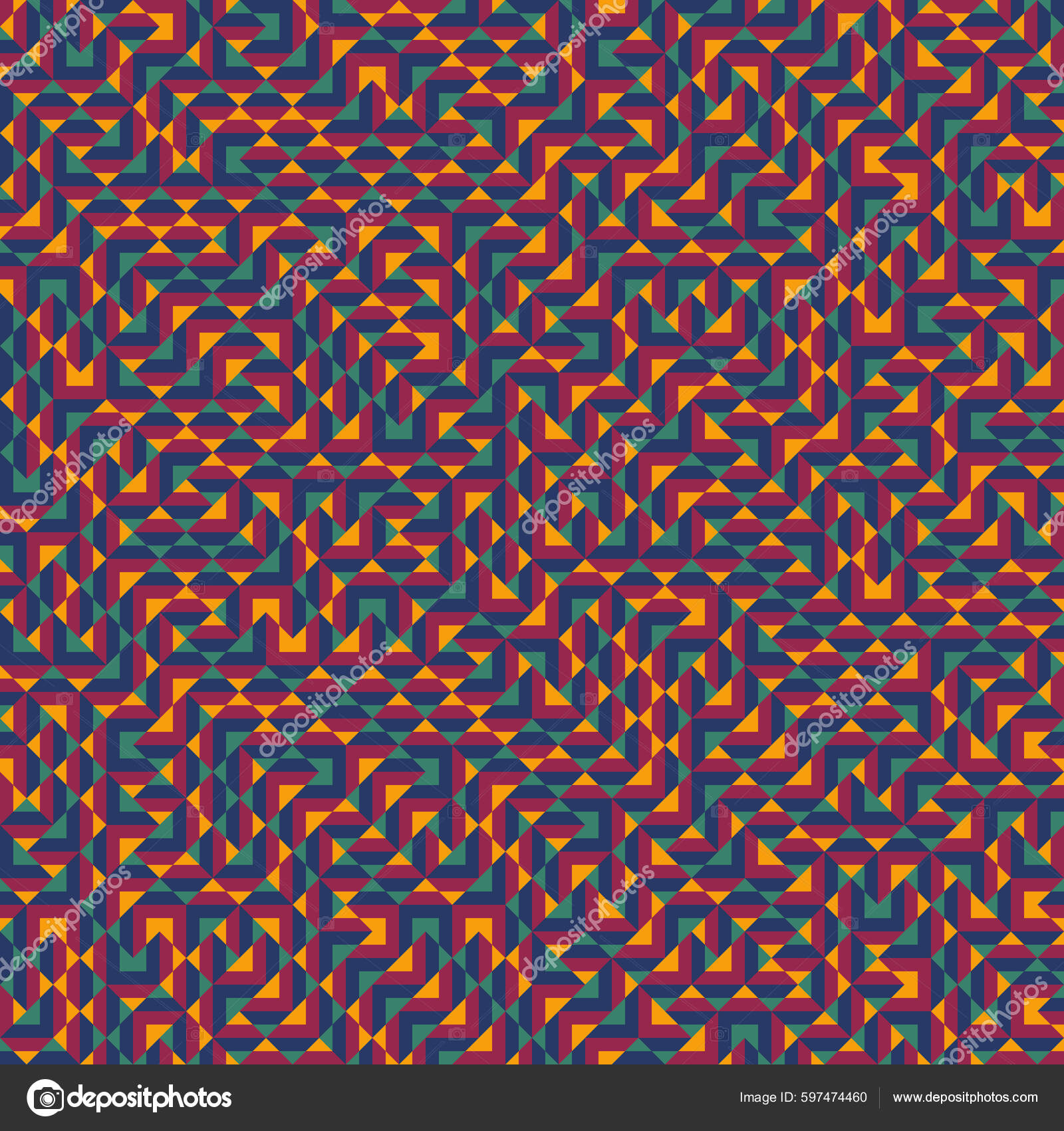 Color Rhombus Tile Tessellation Pattern Illustration Stock Vector Image ...