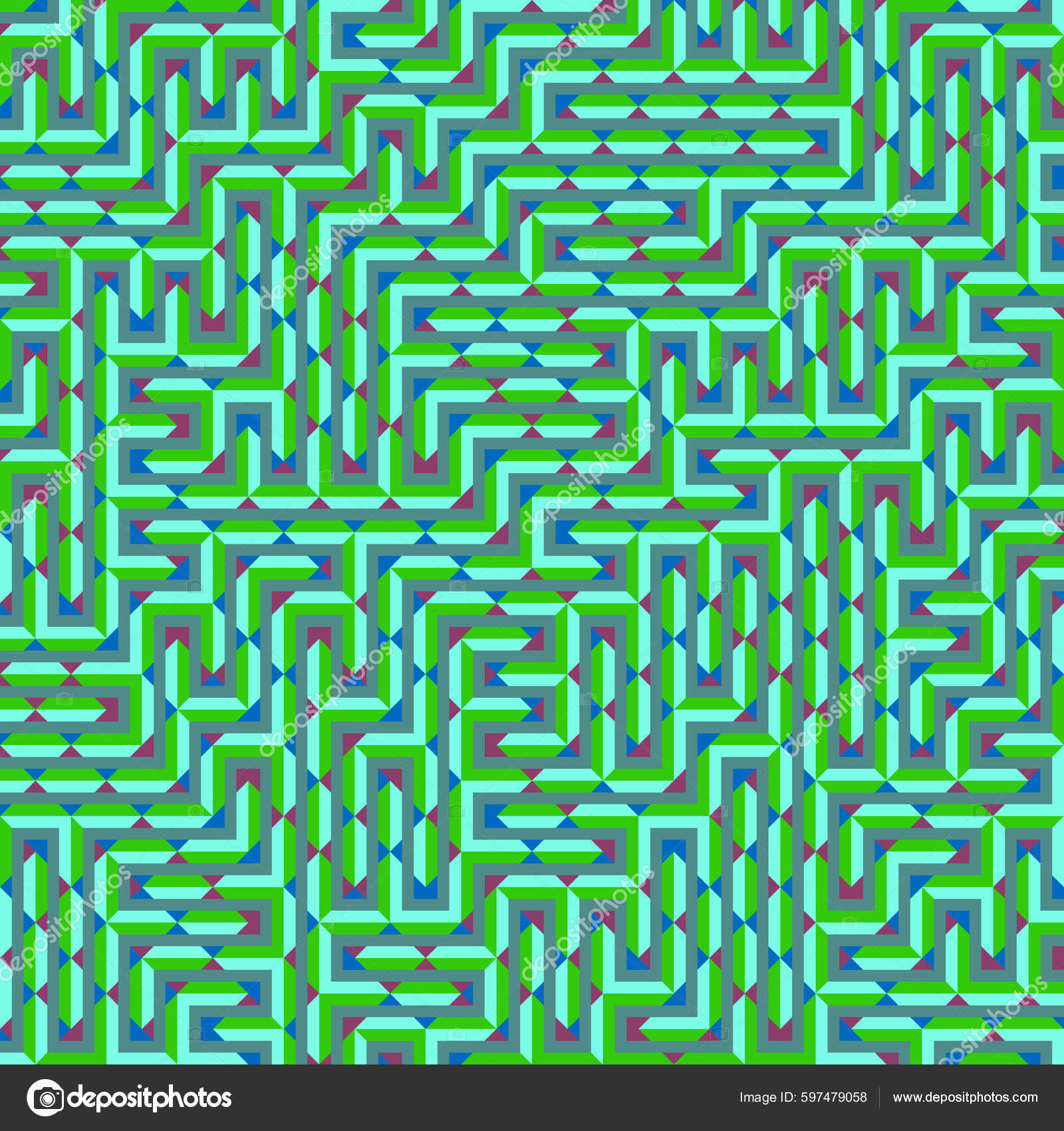 Color Rhombus Tile Tessellation Pattern Illustration Stock Vector Image ...