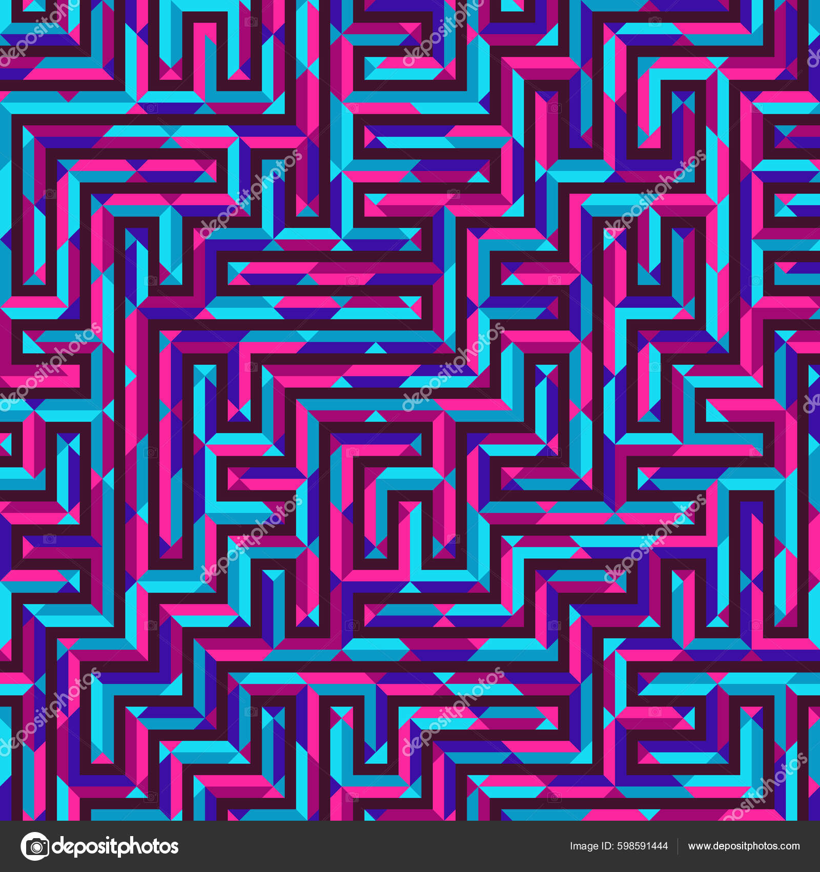 Color Rhombus Tile Tessellation Pattern Illustration Stock Vector Image ...