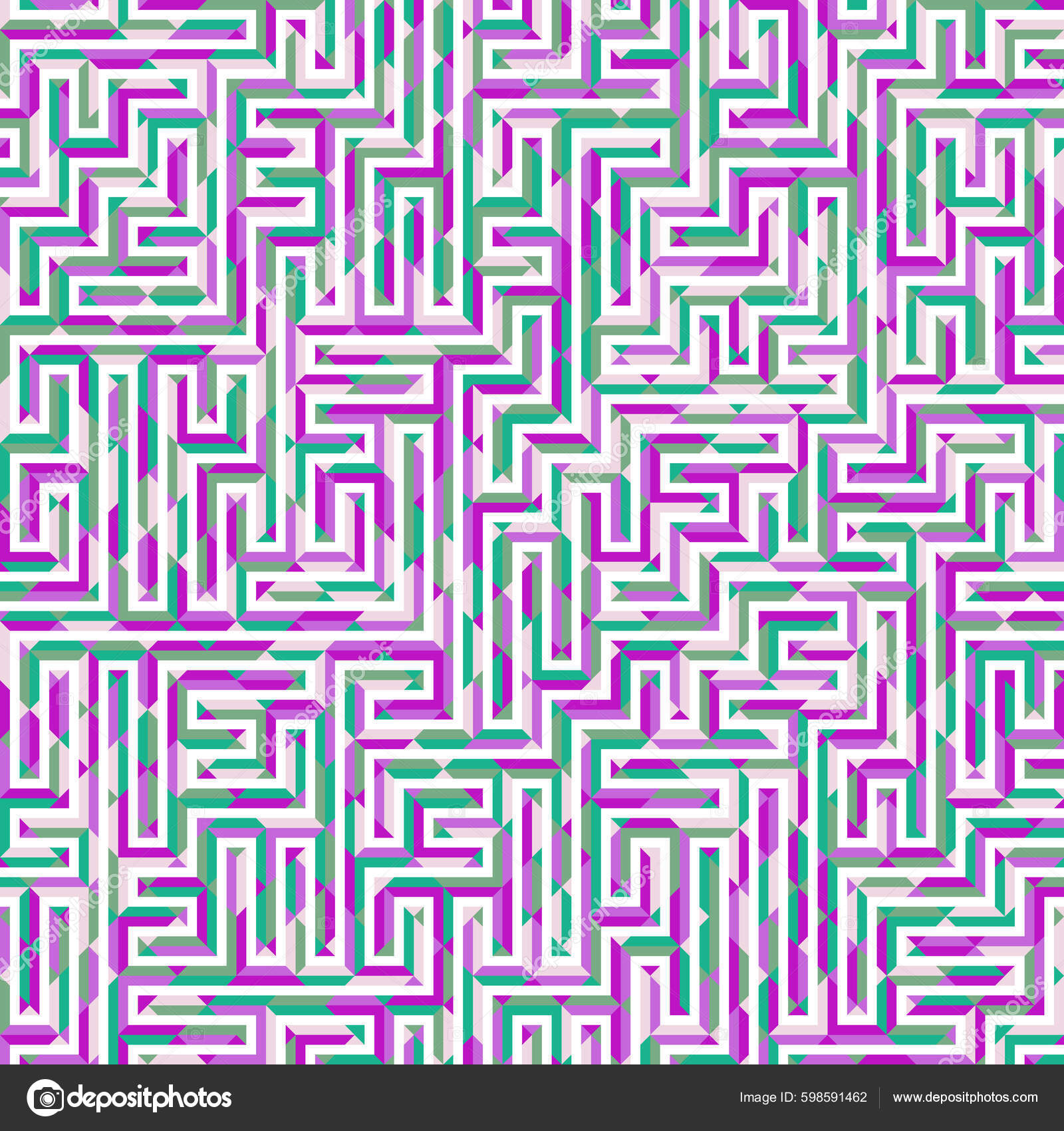 Color Rhombus Tile Tessellation Pattern Illustration Stock Vector by ...