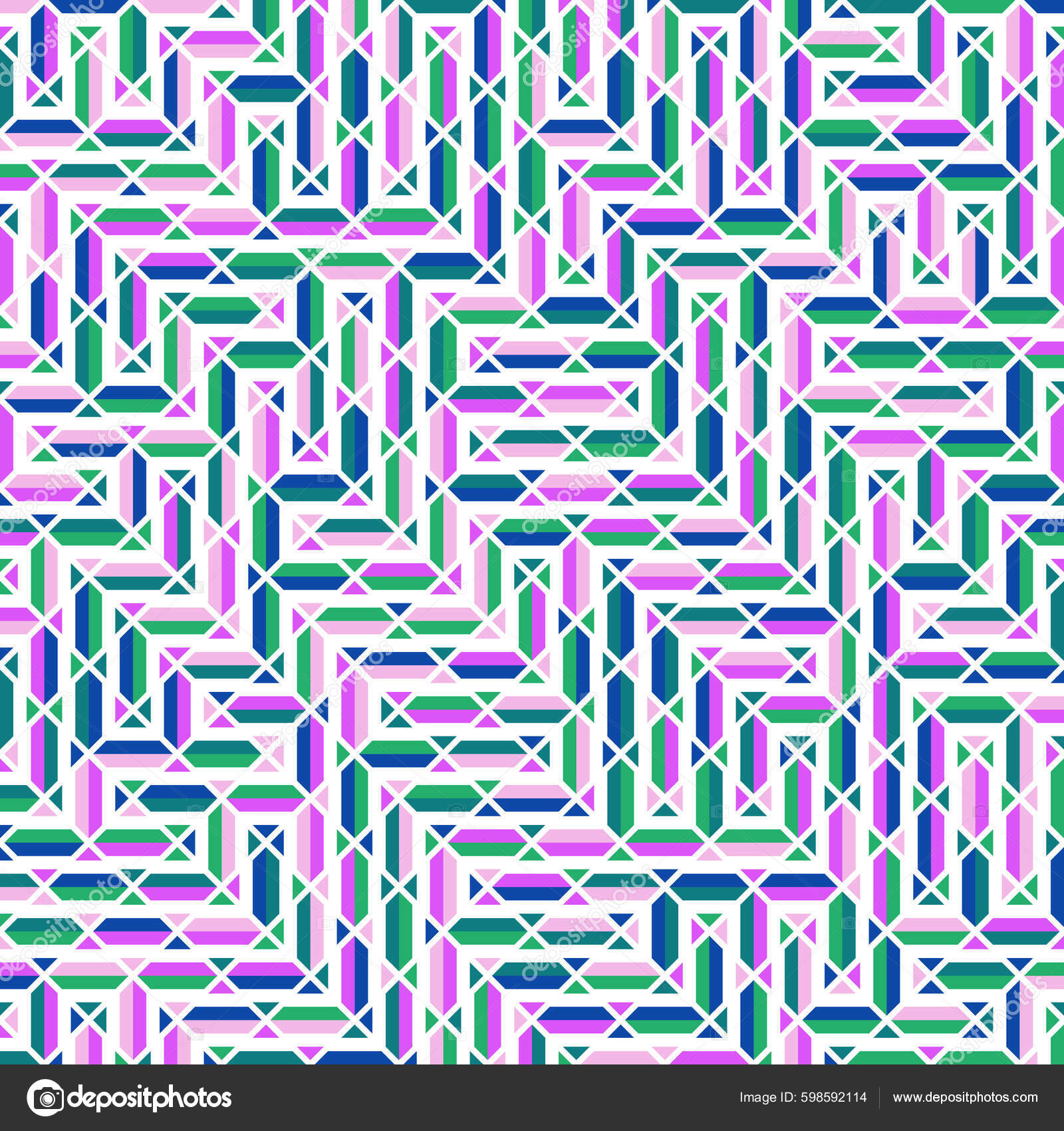 Color Rhombus Tile Tessellation Pattern Illustration Stock Vector Image ...