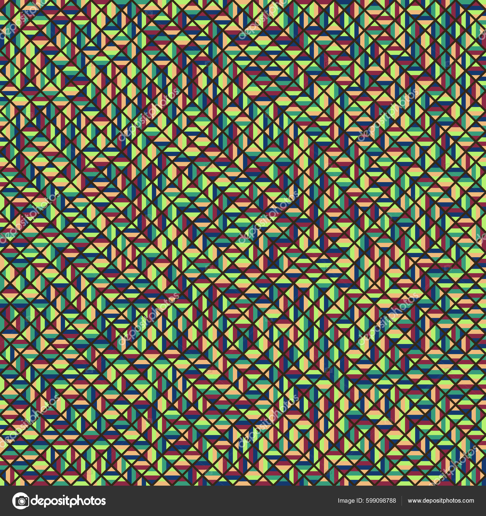 Color Rhombus Tile Tessellation Pattern Illustration Stock Vector Image ...