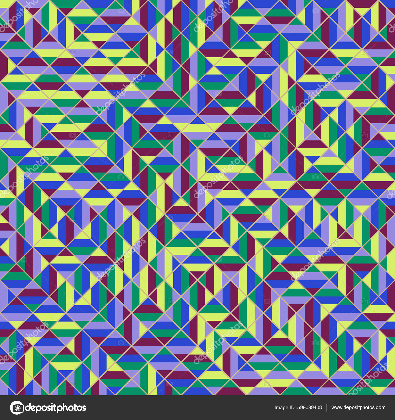 Color Rhombus Tile Tessellation Pattern Illustration Stock Vector by ...