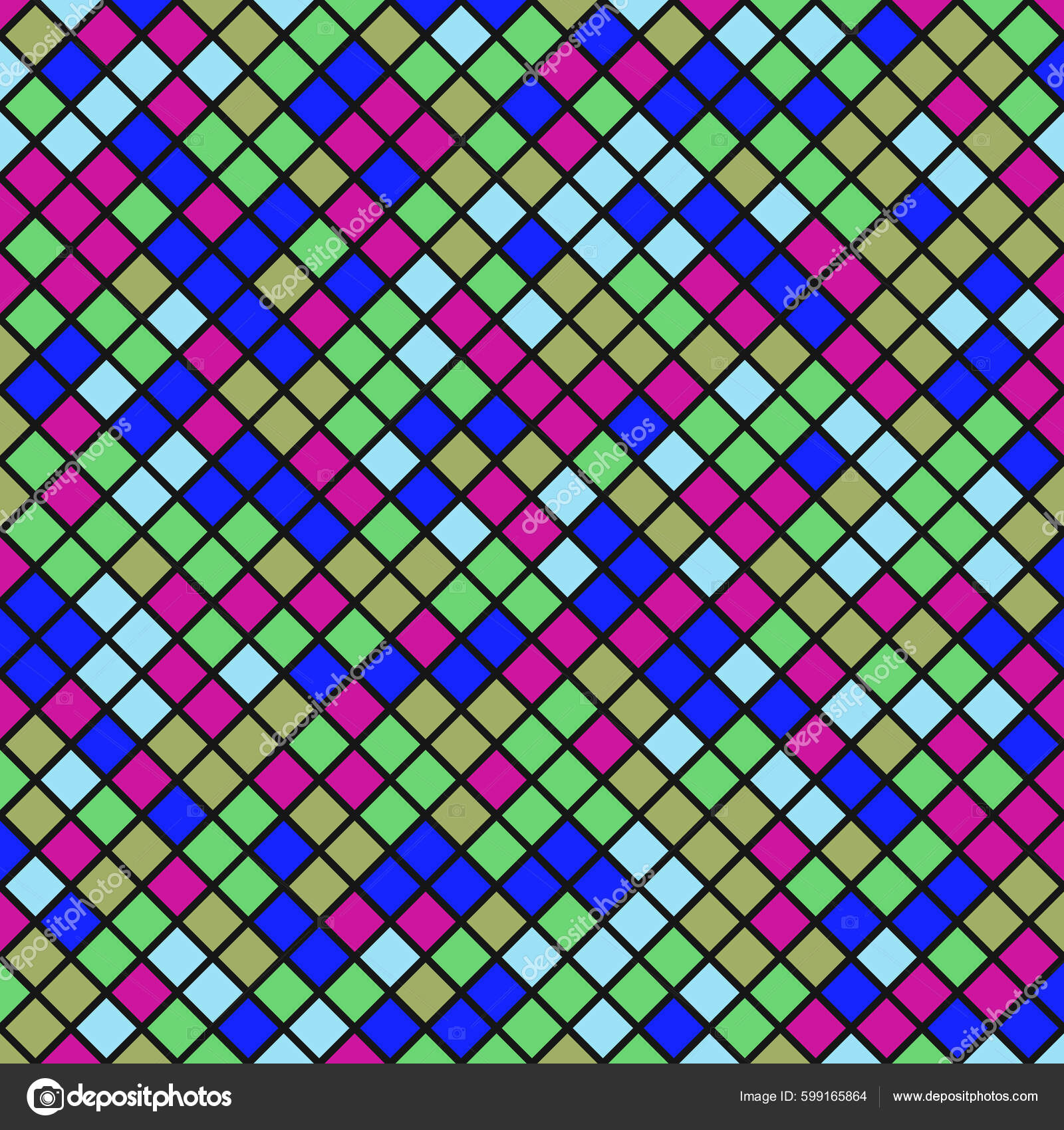 Color Rhombus Tile Tessellation Pattern Illustration Vector de stock ...