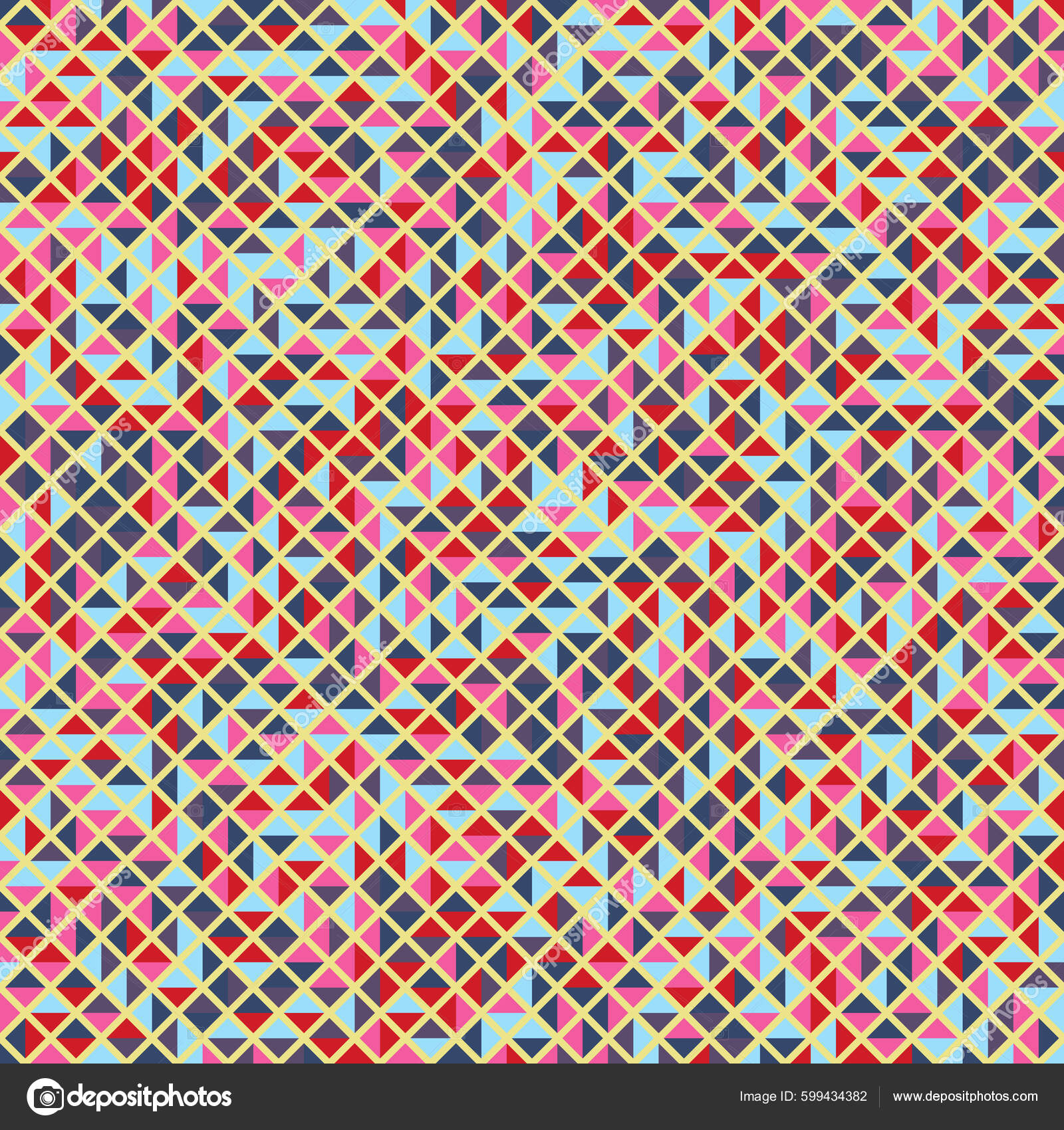 Color Rhombus Tile Tessellation Pattern Illustration Stock Vector Image ...