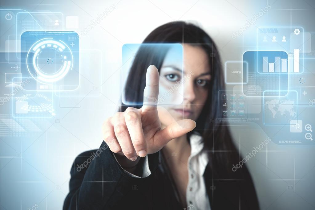 Futuristic virtual screen — Stock Photo © alphaspirit #12355321