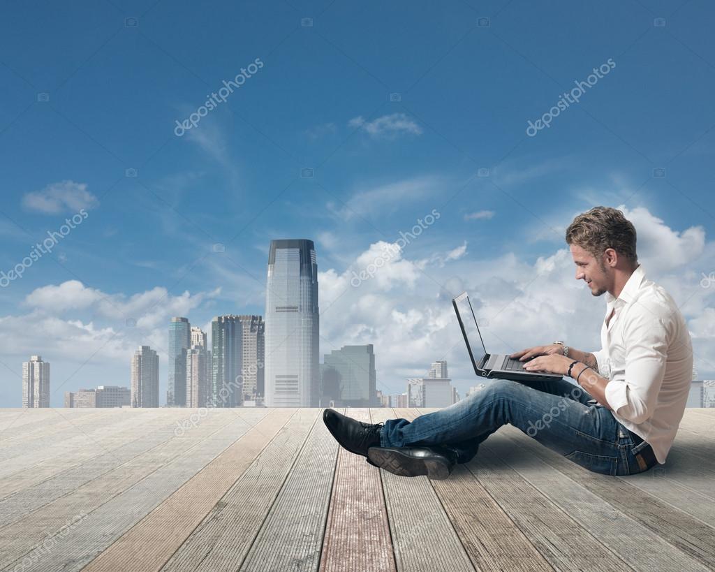 Freedom boy working outdoor Stock Photo by ©alphaspirit 13898726
