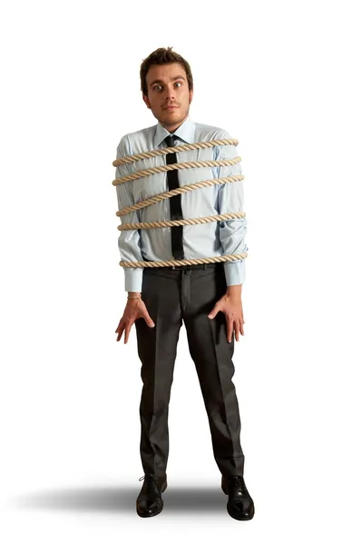 Empresario atado con cuerda 2024