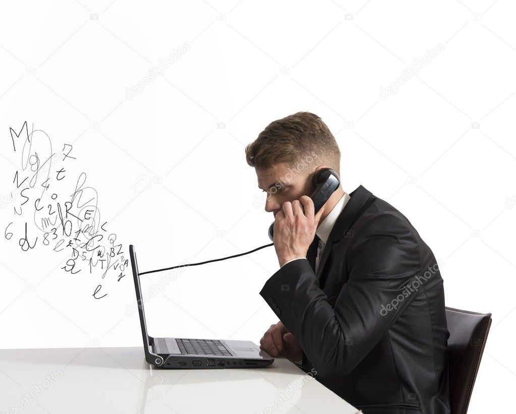 Phone and voice over ip — Stock Photo © alphaspirit #22350785