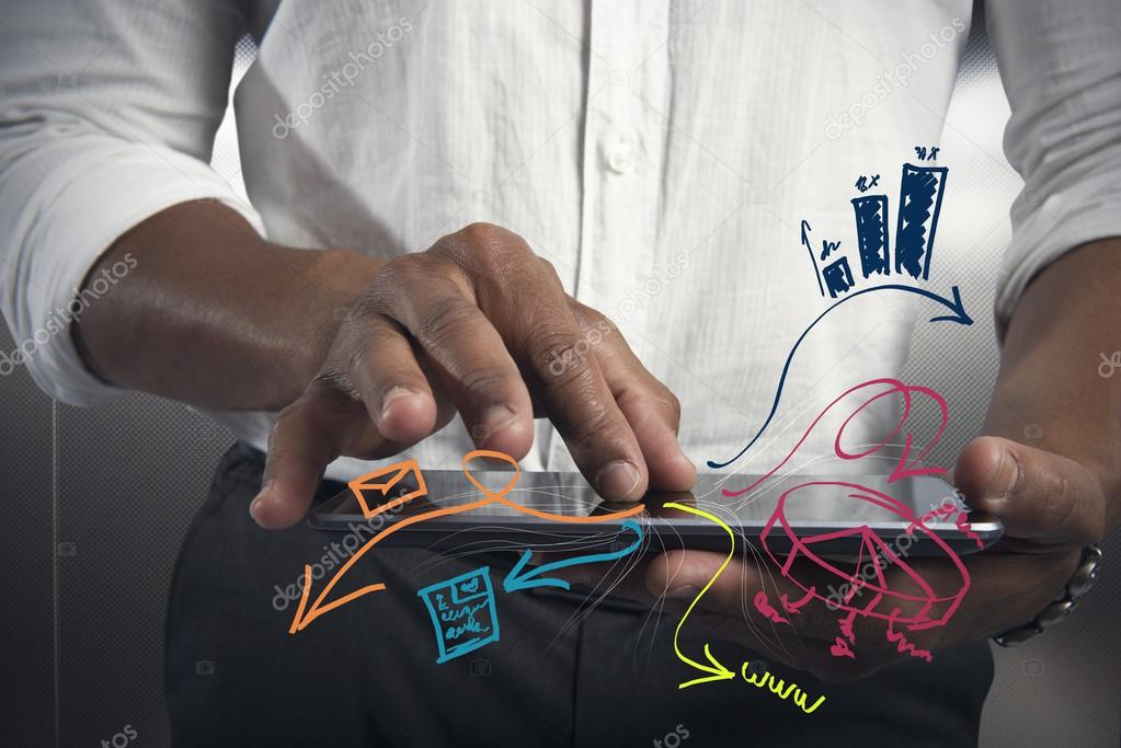 Tablet and business task — Stock Photo © alphaspirit #24385341