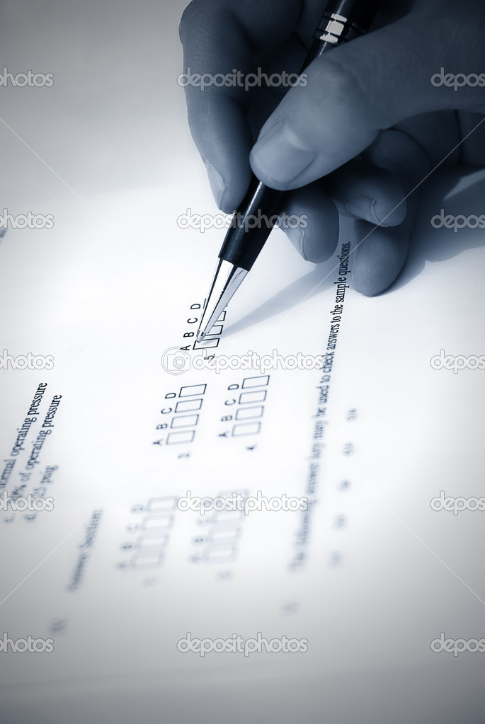 Make a test exam with multiple choose — Stock Photo © alphaspirit #29935719