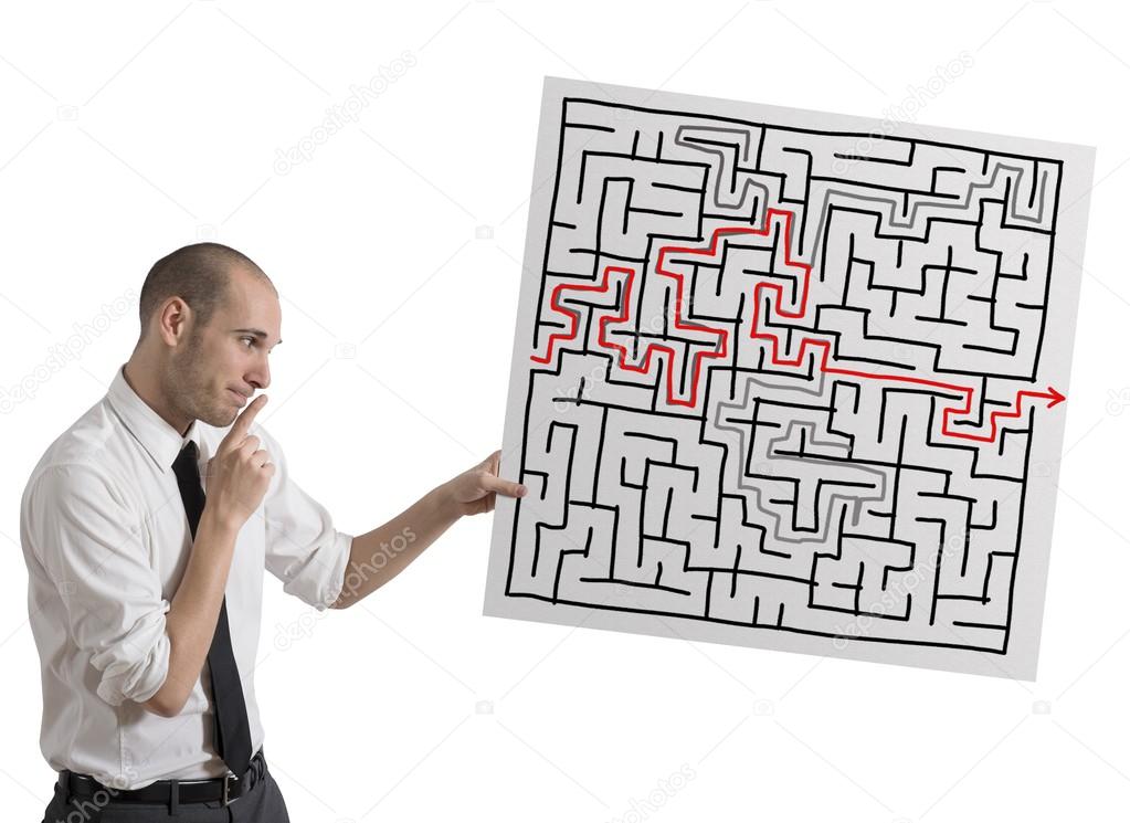 Solution for the maze Stock Photo by ©alphaspirit 30132705