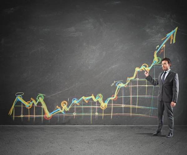 Businessman and statistics trend Stock Photo by ©alphaspirit 11674113