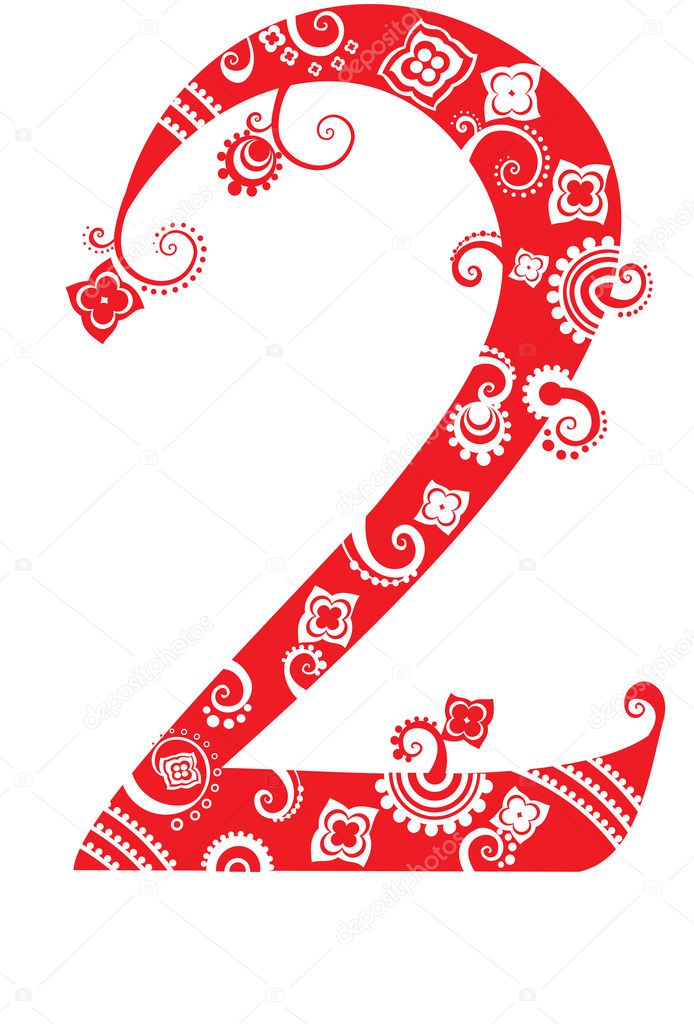 Stylized number two symbol design — Stock Vector © markovka #21008799 Stylized number two symbol design — Stock Vector © markovka #21008799