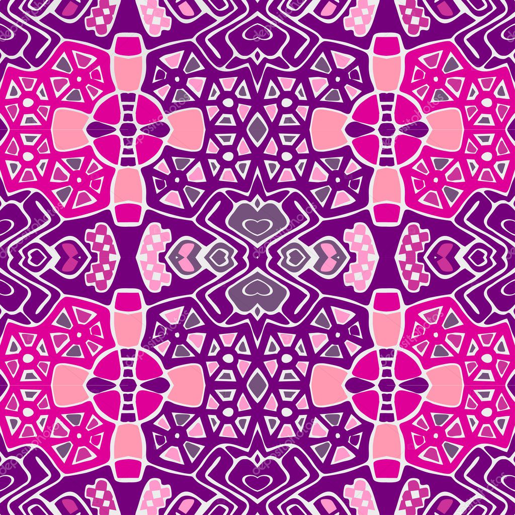 Arabesque mosaic pattern. Symmetric abstract oriental ornament ...