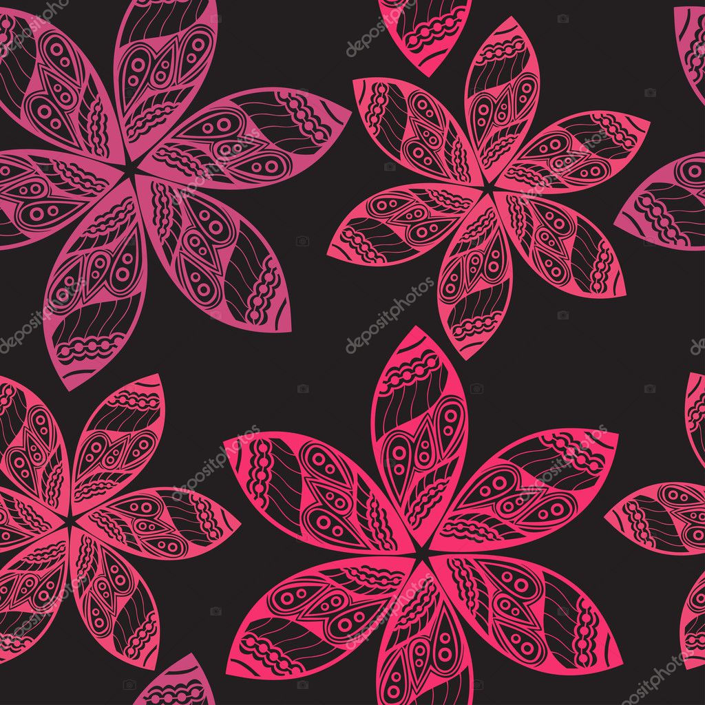 Floral seamless pattern. Bright texture with flowers Stock Vector Image ...