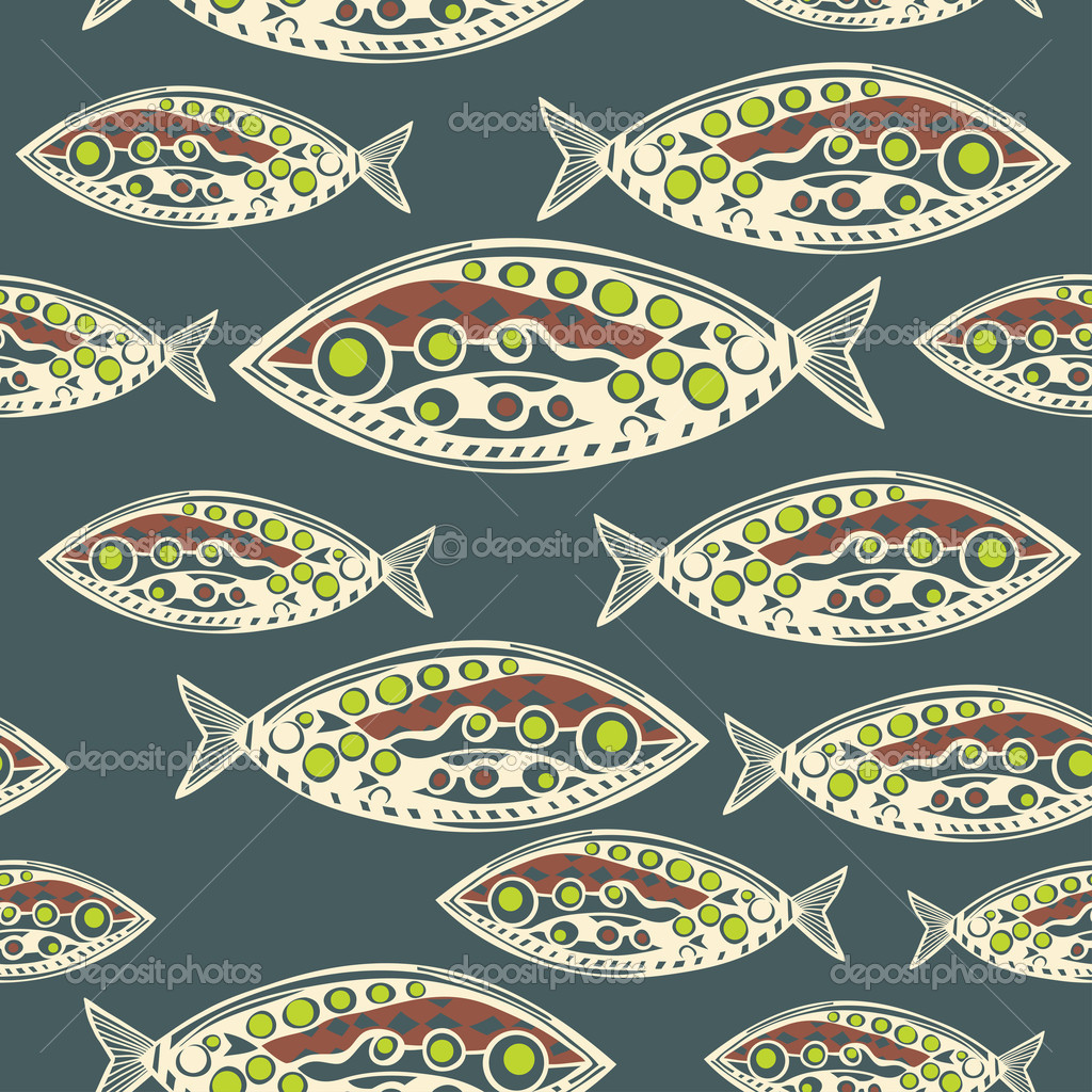 Seamless pattern of fish. Stock Vector Image by ©markovka #21448591