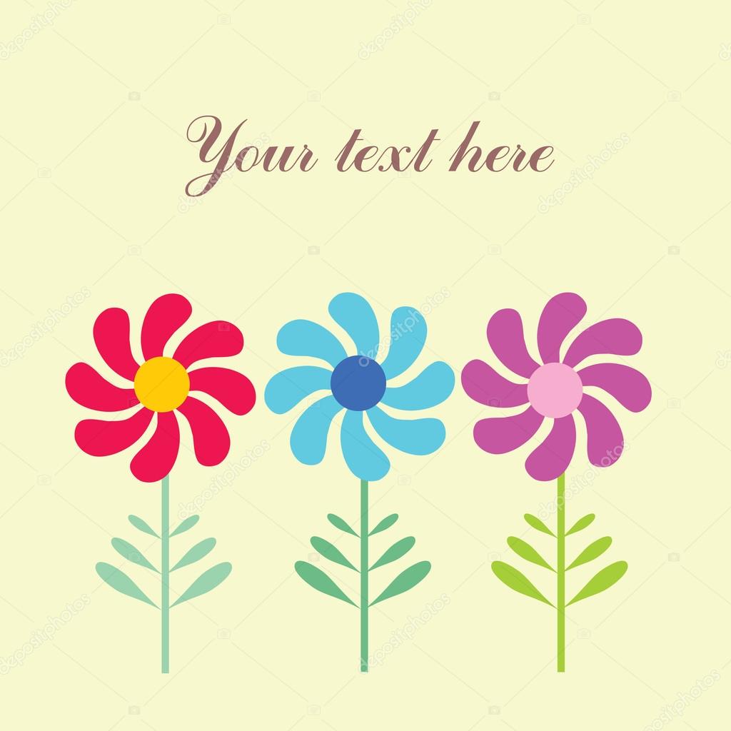 Flower card design Stock Vector Image by ©markovka #21449767