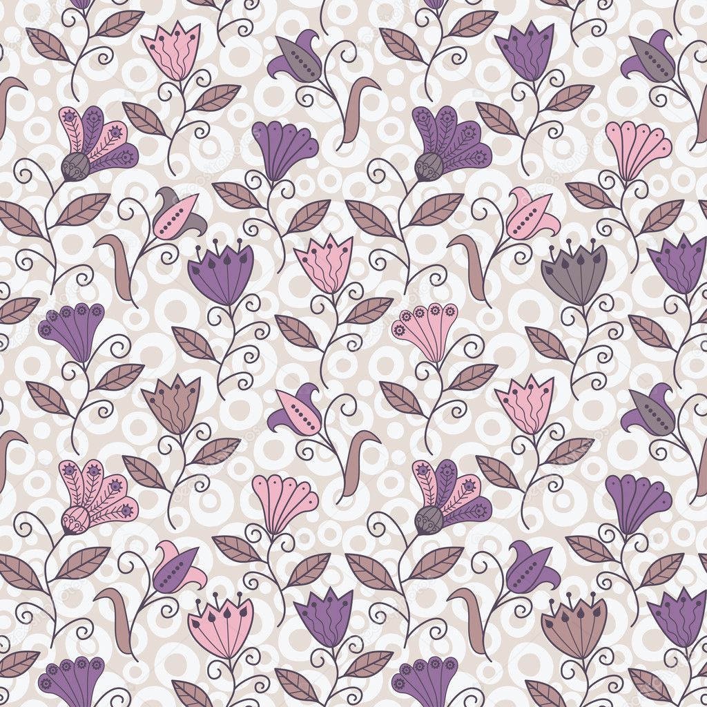 Romantic floral pattern Stock Vector by ©markovka 21589215