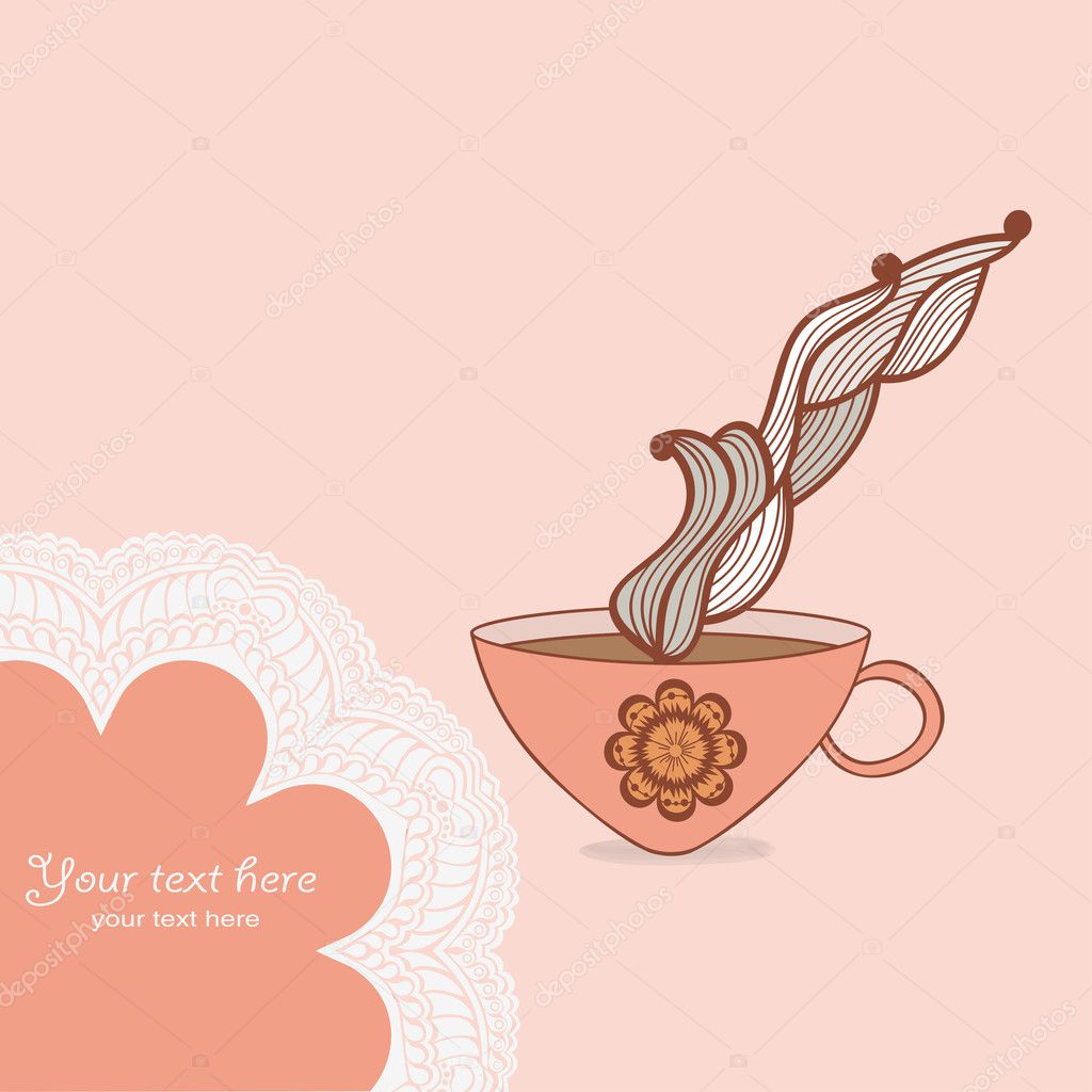 Cup background. Stock Vector by ©markovka 21643083