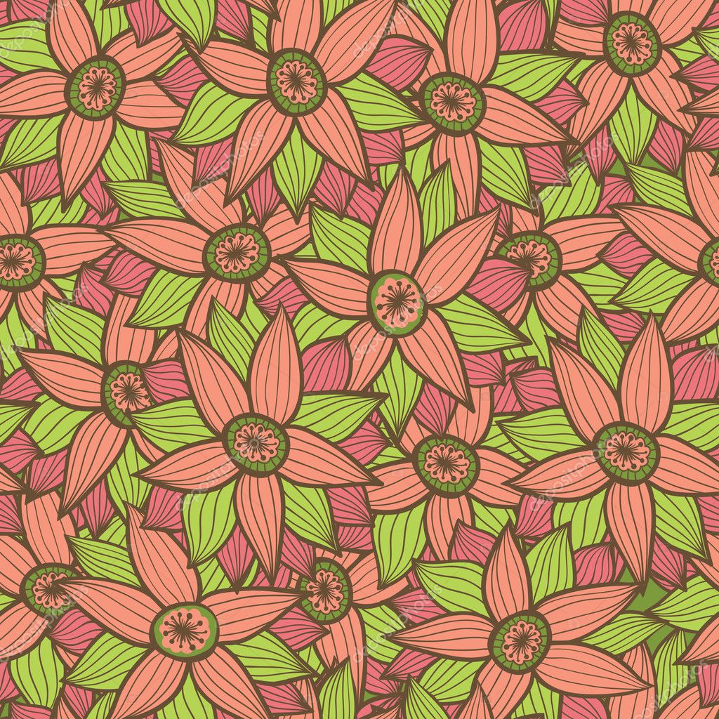 Texture with flowers Stock Vector Image by ©markovka #21726099