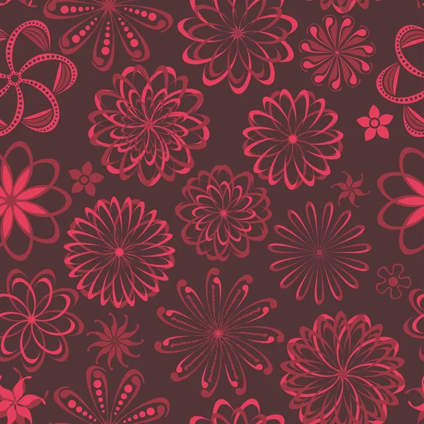 Red Floral Print Background