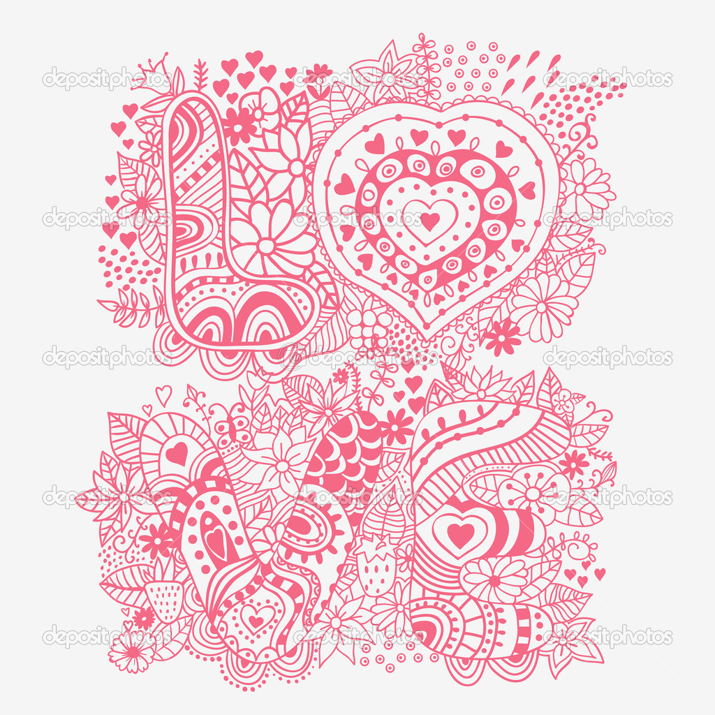 The word love.Romantic background Stock Vector Image by ©markovka #21892023