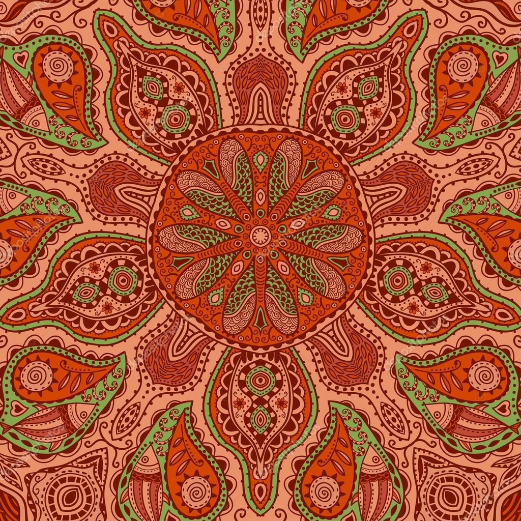 Ornamental lace pattern, circle background with many details, looks ...