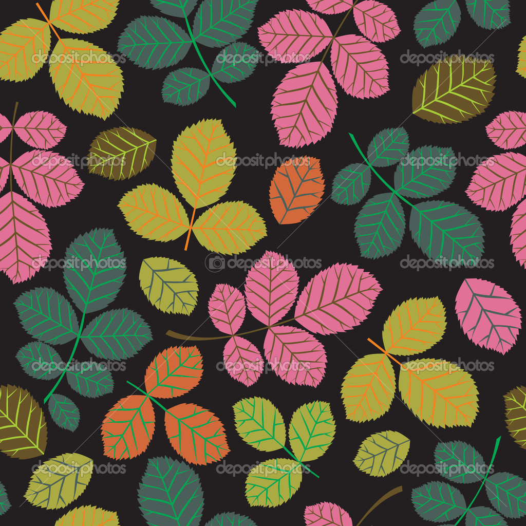 Seamless pattern with leaf, abstract leaf texture, endless backg ...