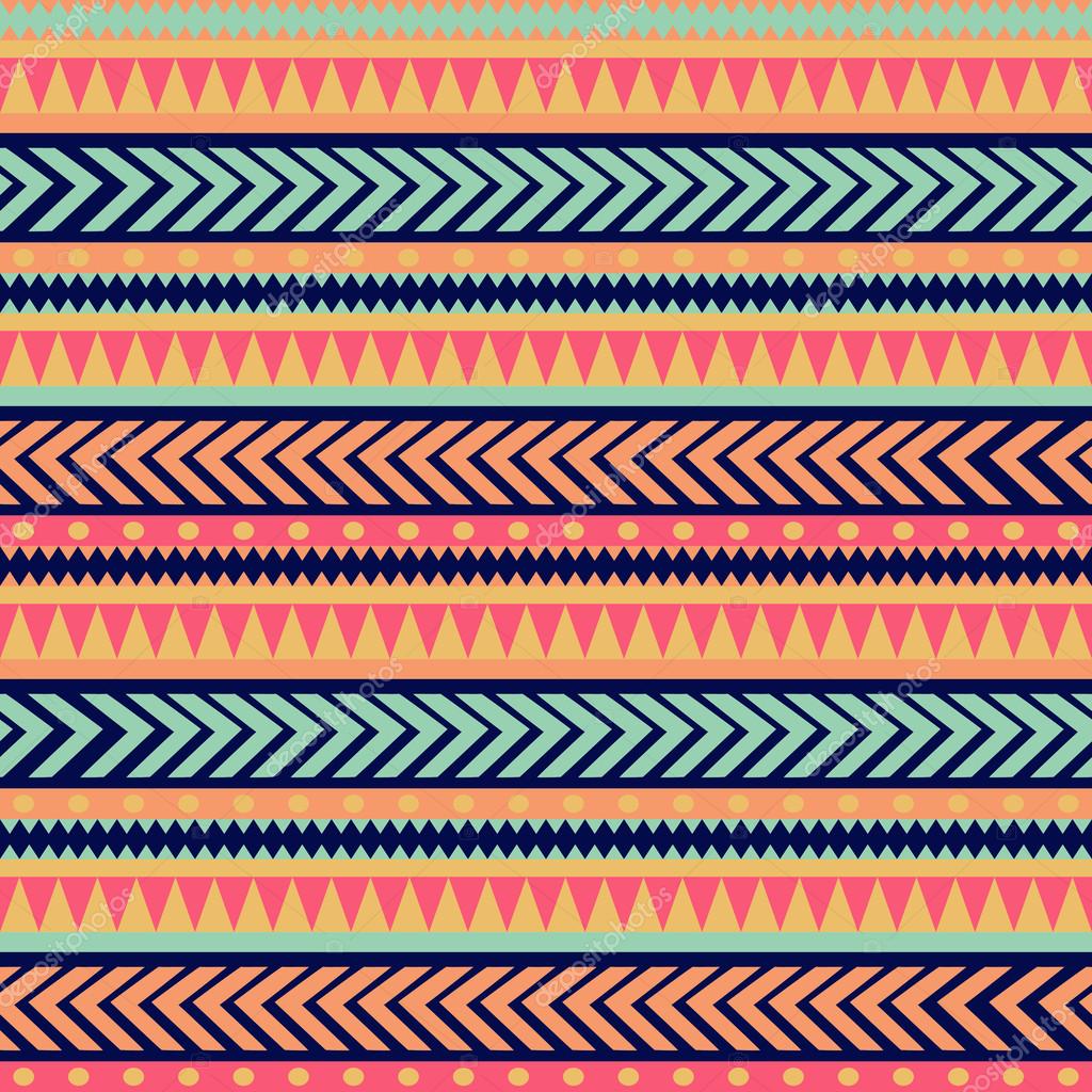 Seamless Tribal Texture Tribal Pattern Colorful Ethnic Striped