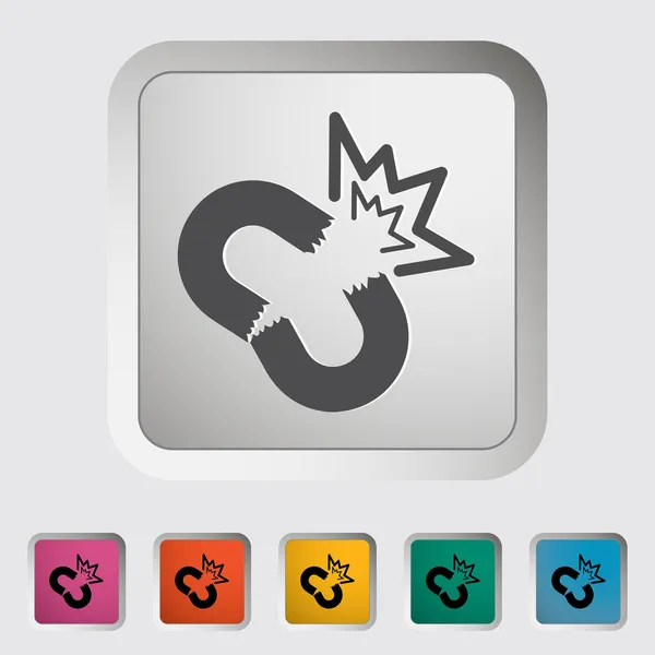 Broken connection flat single icon Stock Vector Image by ©leshkasmok ...