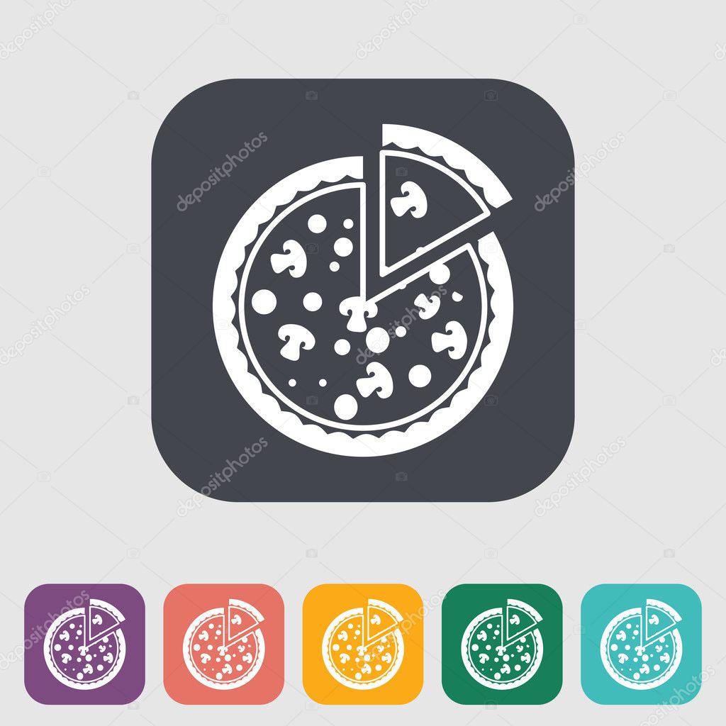 Pizza flat icon Stock Vector by ©leshkasmok 32546559