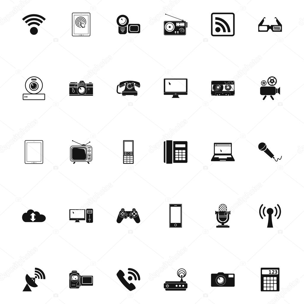Devices icons. — Stock Vector © leshkasmok #32755797