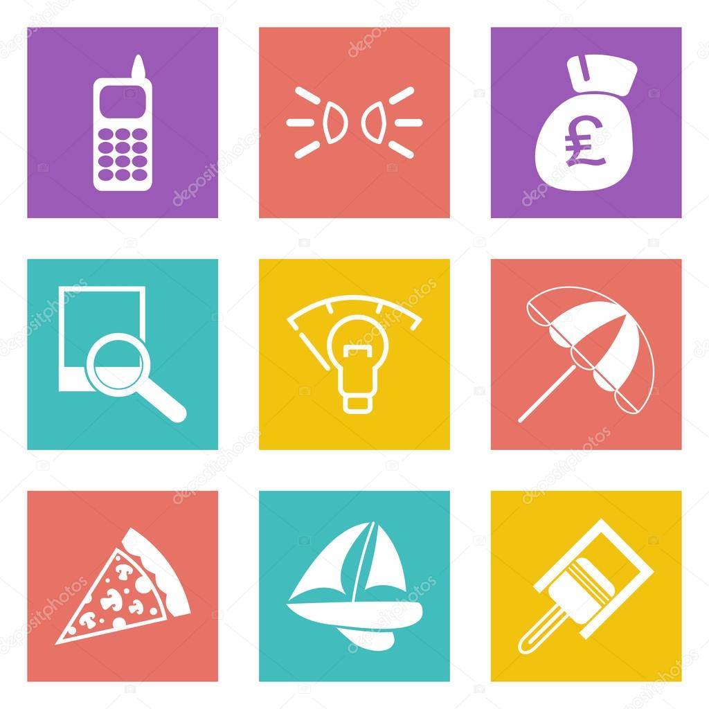 Color icons for Web Design set 36 Stock Vector Image by ©leshkasmok ...