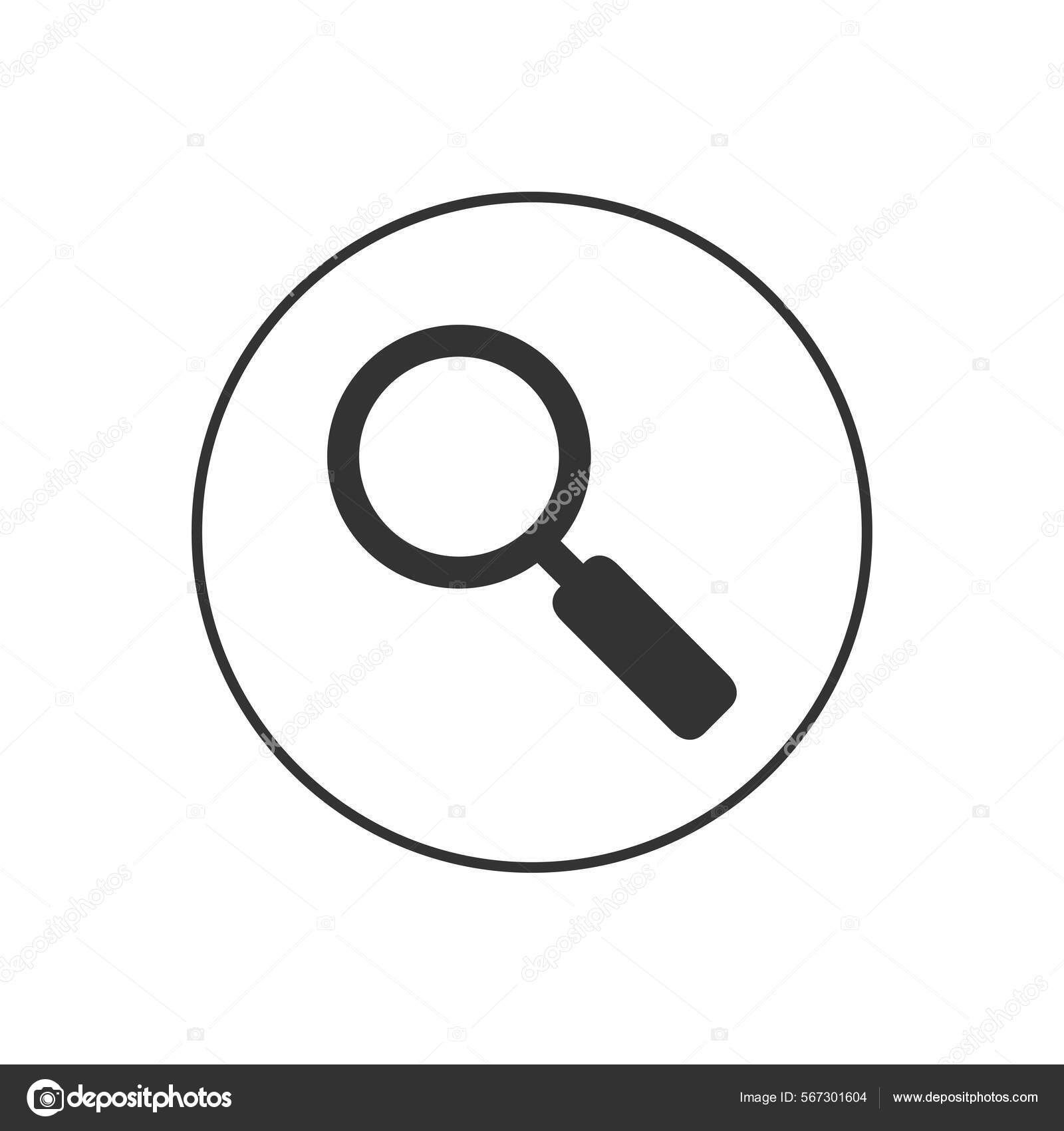 Magnifying Glass Loupe Related Vector Glyph Isolated Icon Search Icon Stock Vector Image by ...