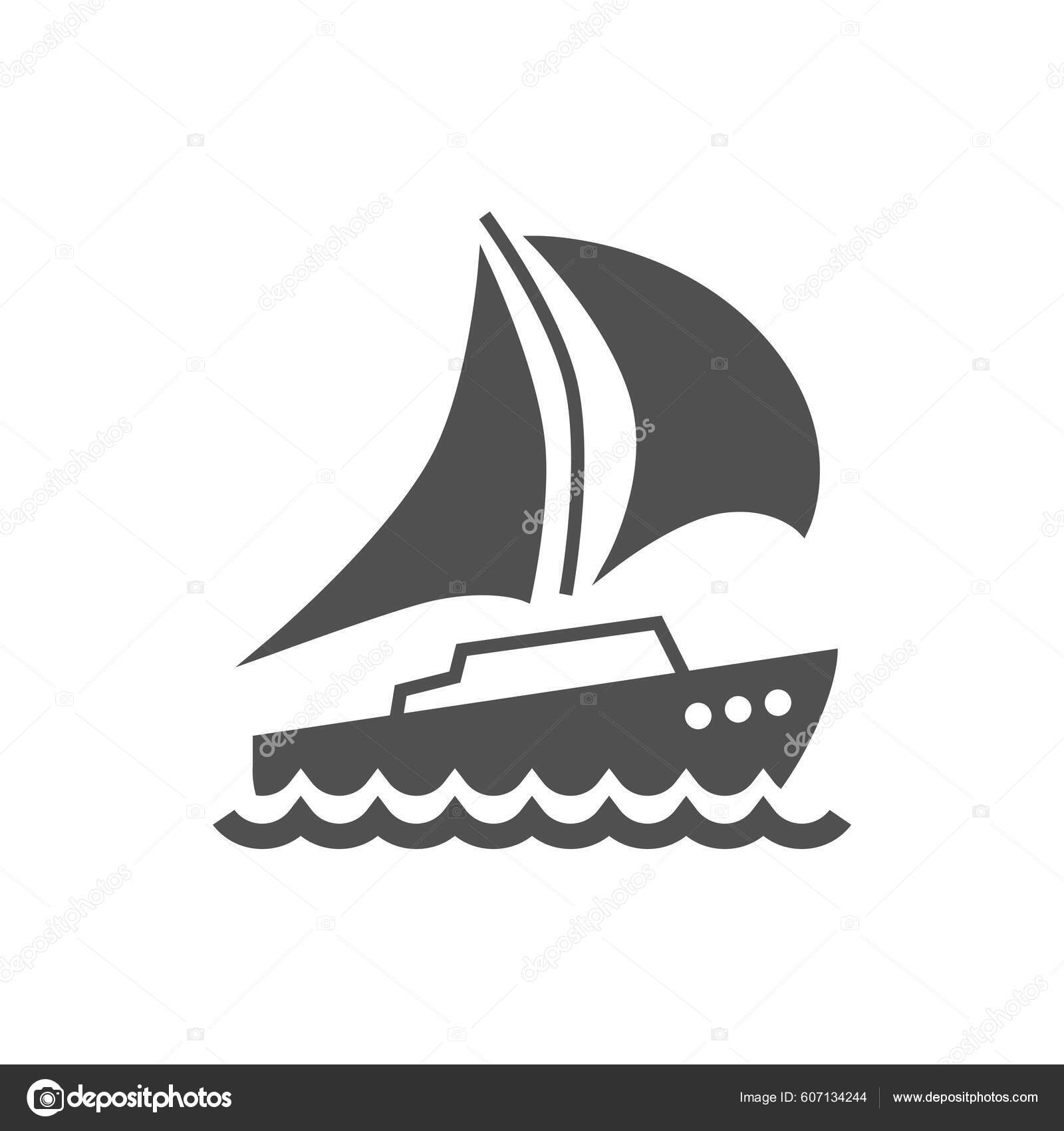 Yacht Icon Yacht Related Vector Glyph Icon Editable Image Stock Vector ...