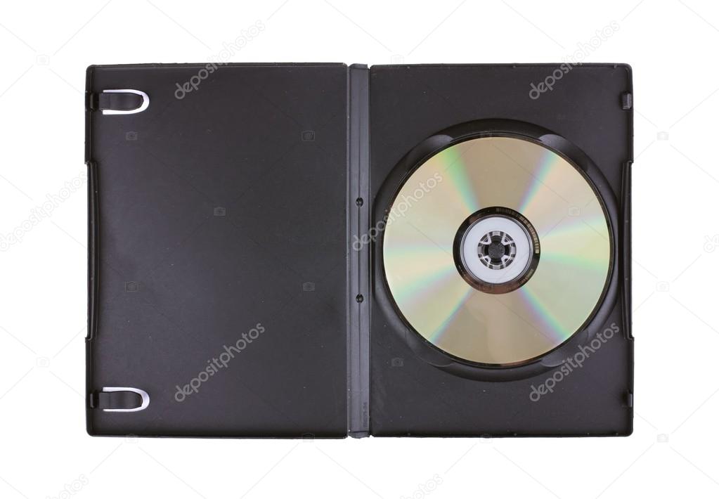 Disk in DVD box isolated on white background — Stock Photo © Valeev ...