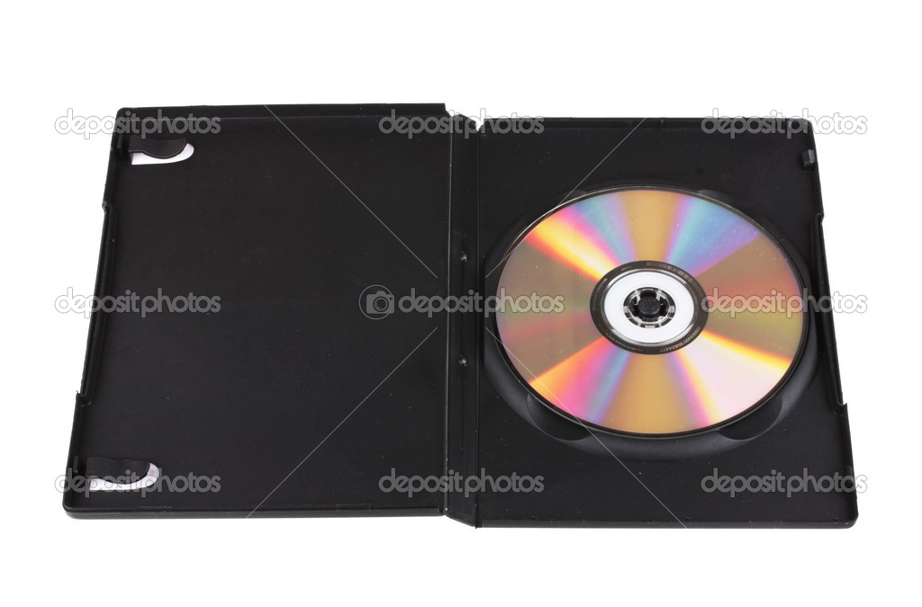 Disk in DVD box isolated on white background — Stock Photo © Valeev ...