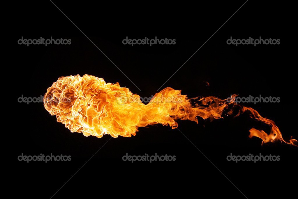Fireball Black Background