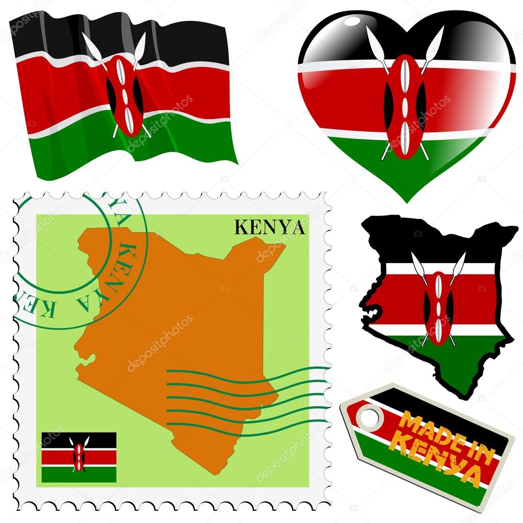 National colours of Kenya — Stock Vector © Perysty #32049485