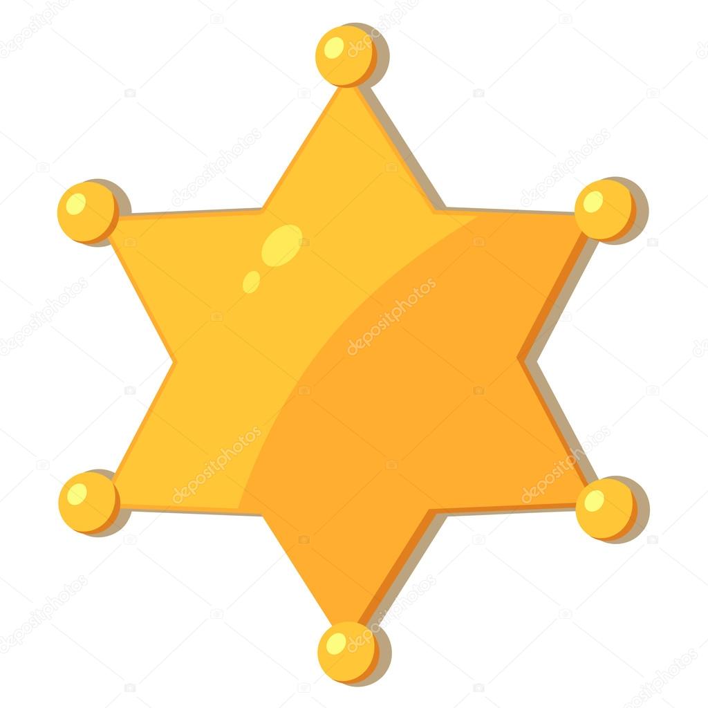 Cartoon gold star sheriff. eps10 Stock Vector by ©lapotnik 13895790