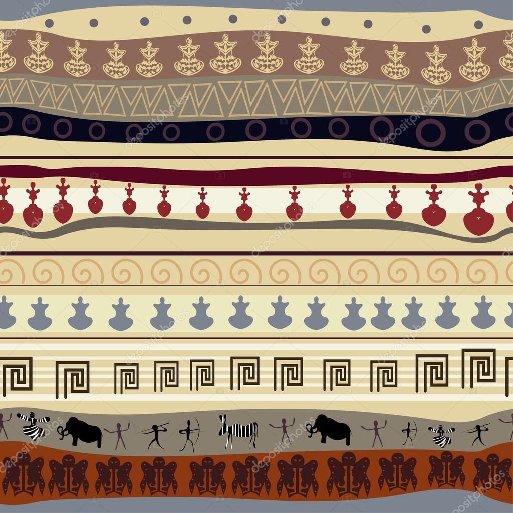 Seamless tribal texture — Stock Vector © lapotnik #20091975